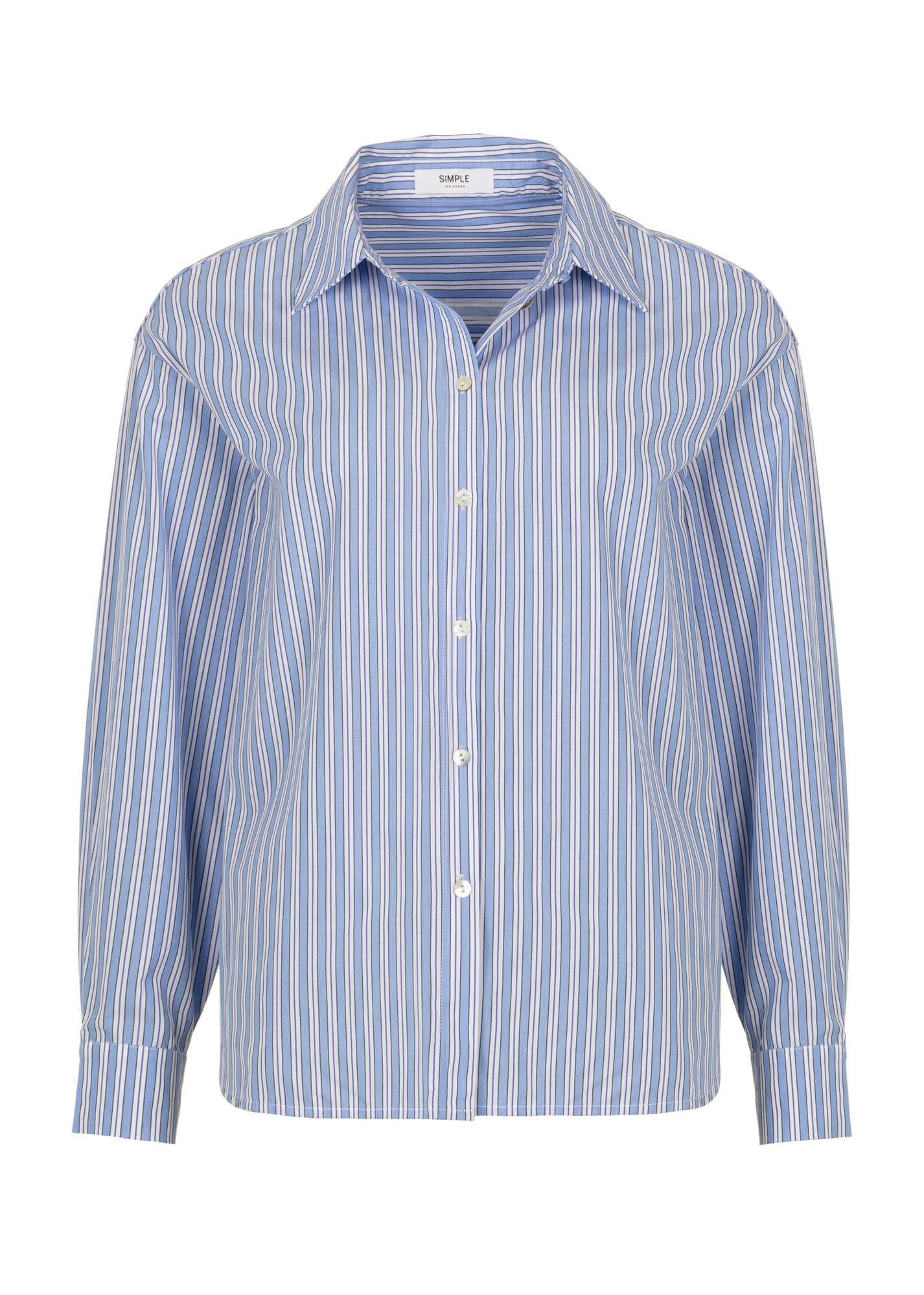 Bella Blouse Sky Blue Stripe – Simple the Brand