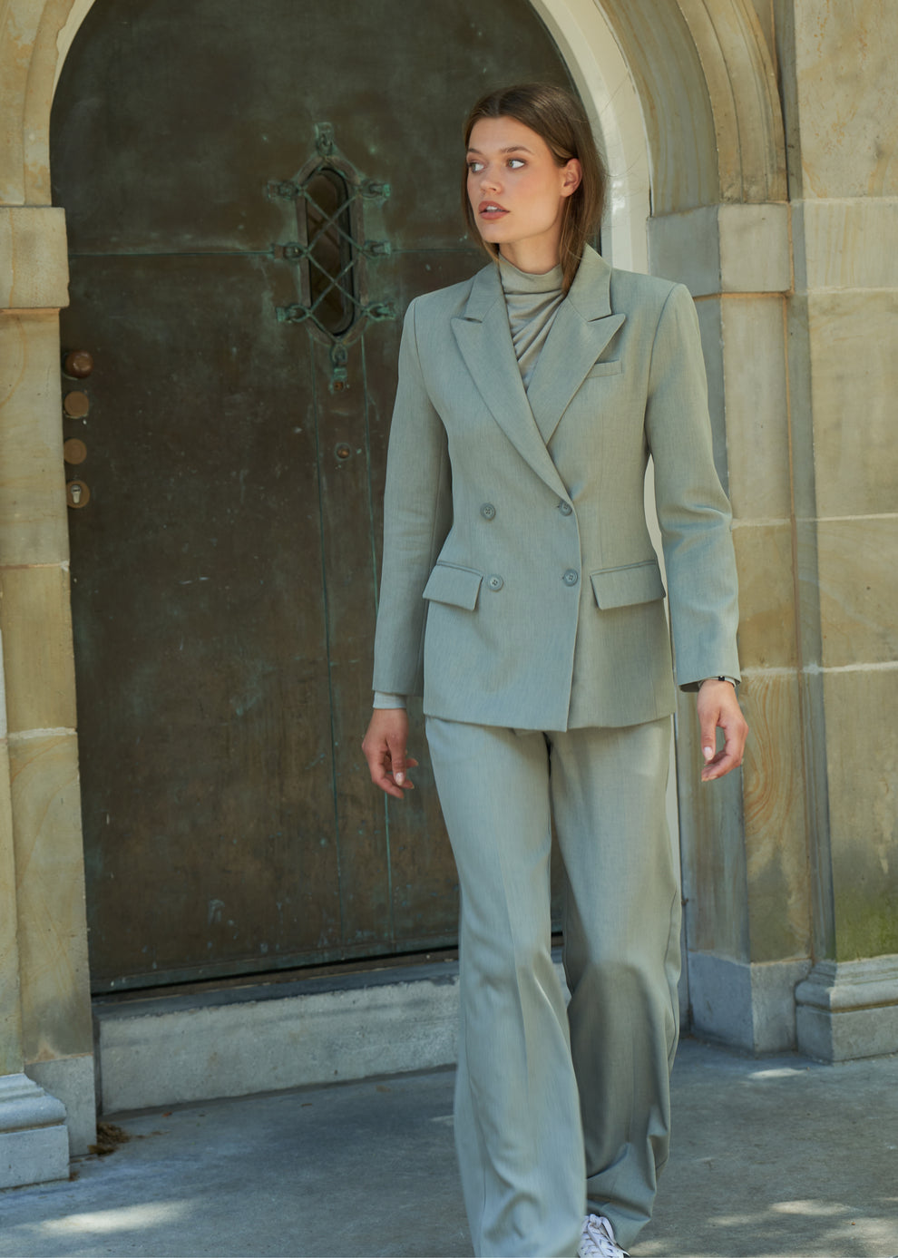 Brecken Pants Stone Green – Simple the Brand