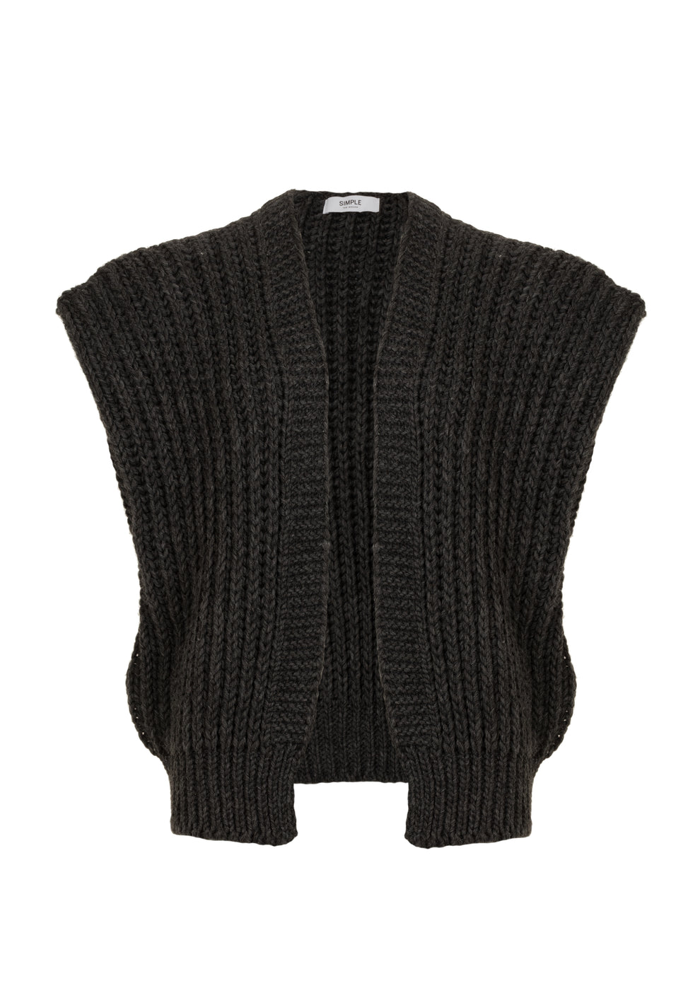 Leonarda Cardigan Anthracite Mel – Simple the Brand